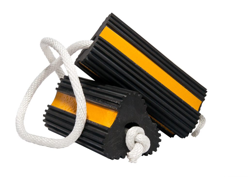 Aircraft Chock Set with Reflective Tape | Diamond Rubber Products
